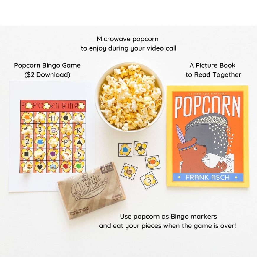 Popcorn Bingo Playdatebox for Preschoolers - Playdatebox