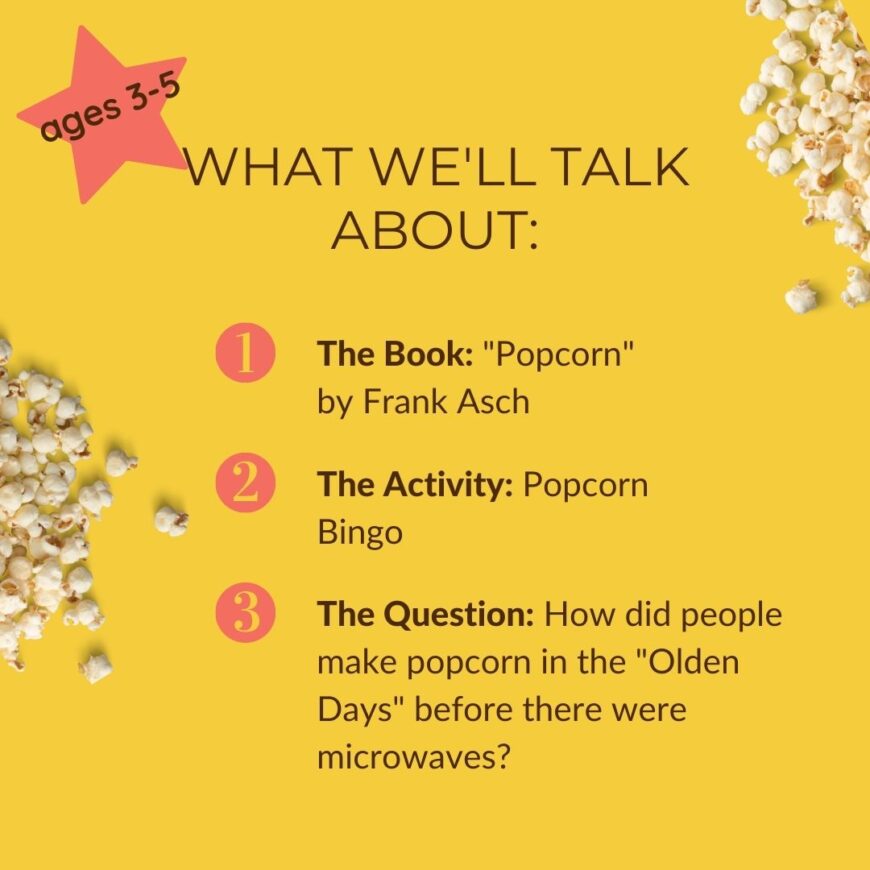 Popcorn Bingo Playdatebox for Preschoolers - Playdatebox